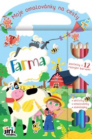 JIRI MODELS Moje omalovánky na cesty Farma s pastelkami a samolepkami 3