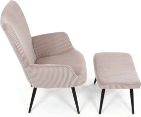 Relaxační křeslo AK-L7285 PINK6, manšestrová látka, růžová (70 x 81) cm