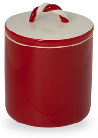 Vánoční keramická dóza Polka Red 15 cm Storefactory Scandinavia