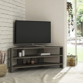 Rohový TV stolek Houseland Thales tmavá káva