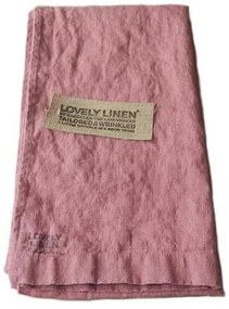 Lovely Linen Lněný běhoun na stůl Old Rose, růžová barva, textil