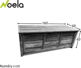 Noela Zahradní dřevěná truhla na polstry