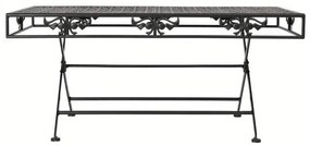 Konferenční stolek, skládací, kov, černá, NoBi DIKARO