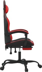 vidaXL Herní židle s podnožkou umělá kůže [3143913] Barva: Černý a zlatý