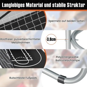 Costway Basketball Machine Skládací basketbalová arkádová hra se 2 košíky, černý