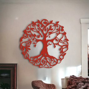 Strom života 1 - kovový obraz na zeď Velikost: 100cm, Barva: Red