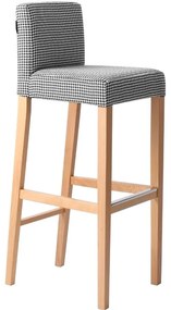 Nordic Design Černobílá látková barová židle Wilson 87 cm