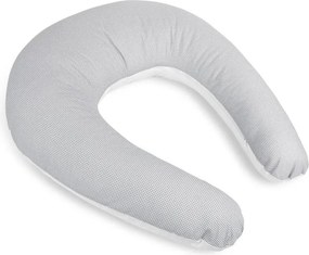 Bellatex Kojicí polštář s povlakem na zip Šedá,Bílá 180 cm, po obvodu