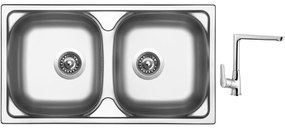 Set Sinks OKIO 780 DUO V leštěný + baterie Sinks baterie CASPIRA