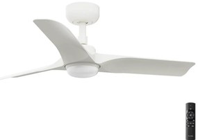 FARO Barcelona FARO 33824-1TW-LED Stmív. ventilátor HEY S LED/10W/230V 2700/4000/6000K bílá +DO 33824-1TW