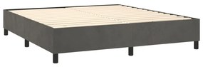 Box spring postel s matrací tmavě šedá 200x200 cm samet,  3137804