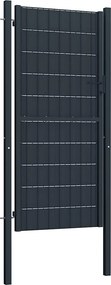 Plotová branka PVC a ocel 100 x 164 cm antracitová 145235