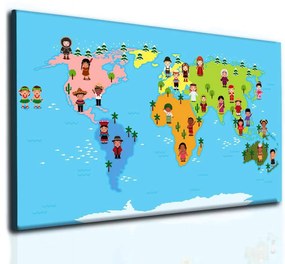 Dětská mapa světa Velikost (šířka x výška): 40x20 cm