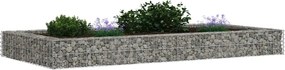 Gabionový vyvýšený záhon pozinkovaná ocel 200 x 100 x 20 cm 151312