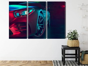 Vícedílný obraz Přední Část 3D Sportovního Vozu Nedostatek Nedostatek Plátno Canvas 120x80