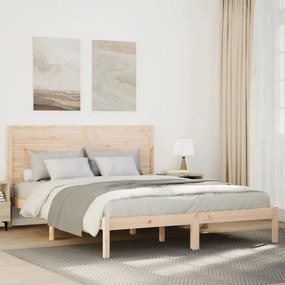 Prodloužený rám postele bez matrace 140 x 220 cm masivní dřevo 3309313