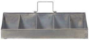 IB LAURSEN Úložný box s 10 přihrádkami, šedá barva, stříbrná barva, kov