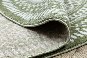 Dywany Łuszczów, Kusový koberec Napkin green kruh, 140x140 (průměr) kruh, zelená, chodba / předsíň