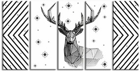 Obraz geometrický jelen Velikost (šířka x výška): 150x80 cm