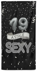 Osuška Stále sexy – černá (věk: 19, Velikost osušky: 100x170cm)