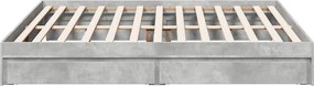 Rám postele se zásuvkami betonově šedý 200 x 200 cm kompozit 3280632