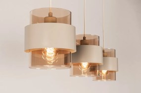 Závěsné svítidlo Retro 70er Line 110 Taupe