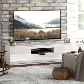 HOMCOM Televizní Skříňka s 2 Dveřmi, Zásuvkou, 160 cm Dlouhá Televizní Stojan pro Televize do 65 Palců, Televizní Stol z Kabelovou Správou pro Obývac…
