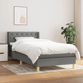 Box spring postel s matrací tmavě šedá 80 x 200 cm textil 3130466