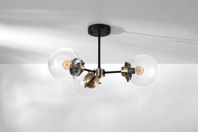 Černo-patinové stropní svítidlo Lens pro žárovku 3x E14  - Candellux