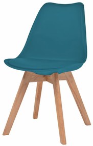 Jídelní židle 2 ks tyrkysové plast 244789