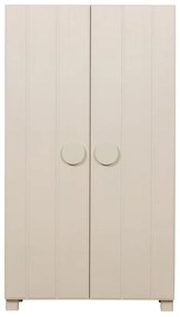 Krémová šatní skříň z borovicového dřeva 110x200 cm Noah – WOOOD