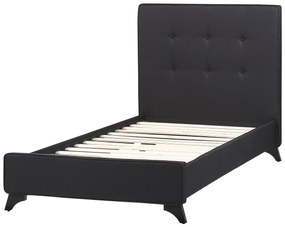 Čalouněná černá  postel 90x200 cm AMBASSADOR Beliani