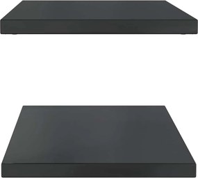 Nástěnné police 2 ks 100 x 40 cm stříbrné nerezová ocel 30287