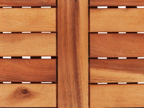 Úložný box akáciové dřevo tmavě hnědý 130 x 48 cm RIVIERA Beliani