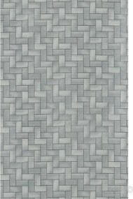 Breno Koupelnová pěnová předložka SOFTY-TEX 79914.5 šedá dlažba, šíře 130 cm, Šedá