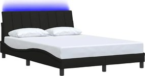 Rám postele bez matrace Hanko černý 140 x 200 cm textil 3310463