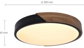Brilagi - LED Stropní svítidlo PILANA LED/24W/230V dub pr. 30 cm