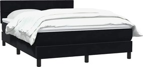 Box spring postel s matrací černá 160x210 cm samet 3316217