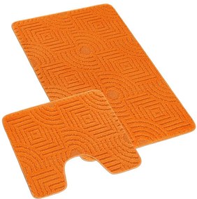 Bellatex SADA BANY 60x100 + 60x50 cm - s výkrojem Oranžová 60x100 cm, 60x50 cm (SADA)
