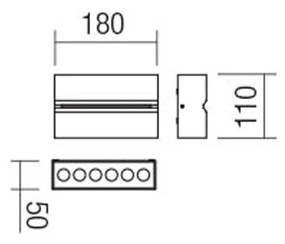 Redo 90117 nástěnné LED svítidlo Mitic tmavě šedé, 14,7W, 3000K, 18cm