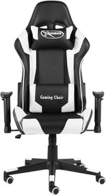 vidaXL Otočná herní židle PVC [20495] Barva: Bílá