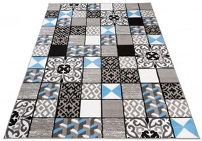 Kusový koberec moderní MAYA Z906B Patchwork šedý modrý Rozměr: 300x400 cm