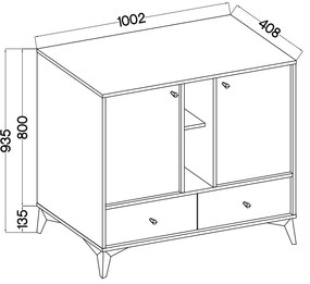 Falco Komoda Tomila 825/1 eukalyptus