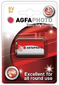 AgfaPhoto Zinková baterie 9V 6F22, 1ks blistr