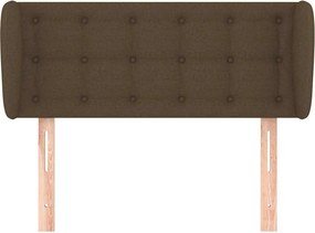 Čelo postele typu ušák tmavě hnědé 83x23x78/88 cm textil 3117555