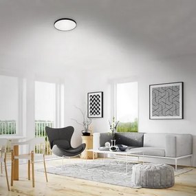 Stropní LED svítidlo BRILONER průměr 28,5cm 13W IP44 černá-bílá 3351015