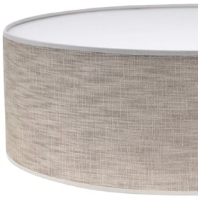 Stropní svítidlo Stone, 1x béžové textilní stínítko/bílé PVCové stínítko, (bílé plexisklo), (fi 50cm)