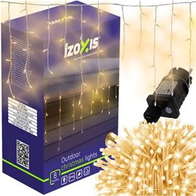 Vánoční osvětlení - světelný závěs IZOXIS 26710 teplá bílá , 15m IP44, 8 režimů