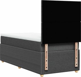 Box spring postel s matrací tmavě šedá 90x200 cm textil 3291933