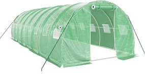 Skleník s ocelovým rámem zelený 24 m² 8 x 3 x 2 m 3188041